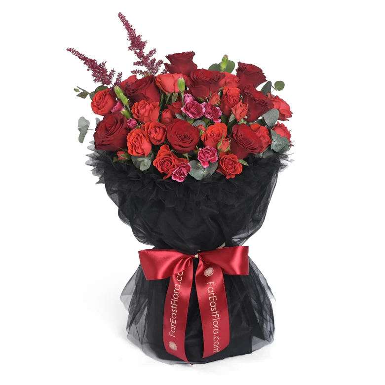 Midnight Flame Bouquet | Bold & Elegant Flowers | Far East Flora ...